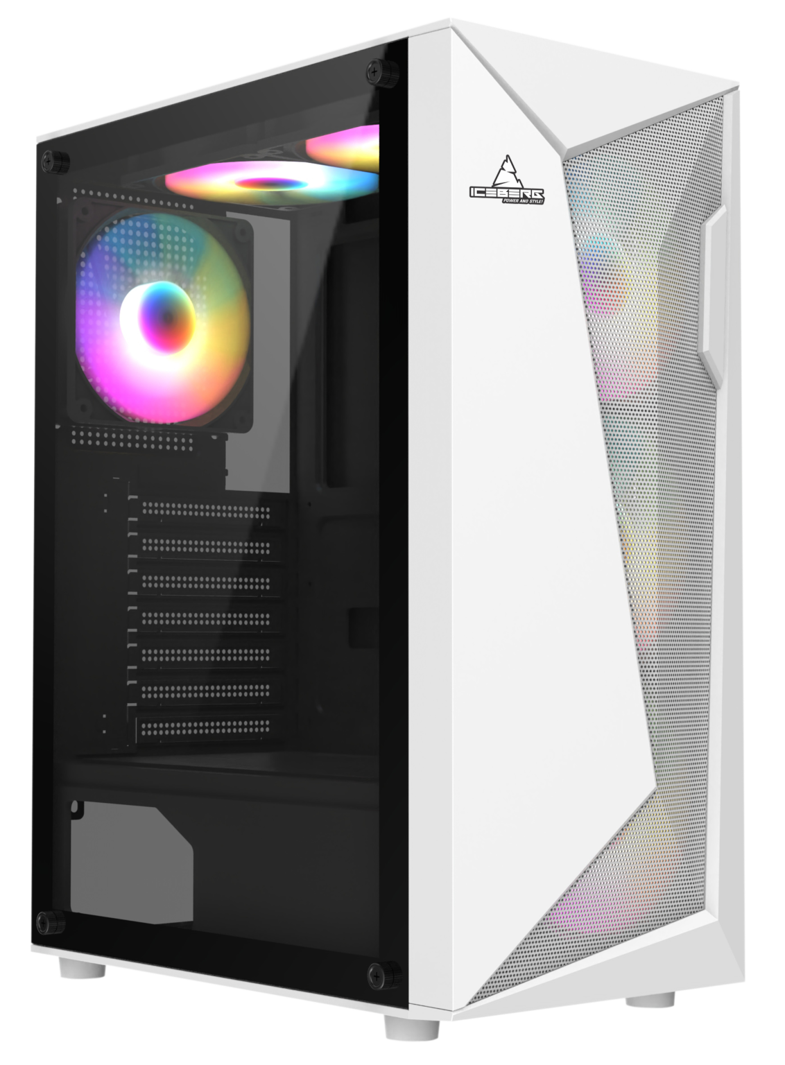 Chasis Gamer Iceberg Flow D Blanco - GTech Systems